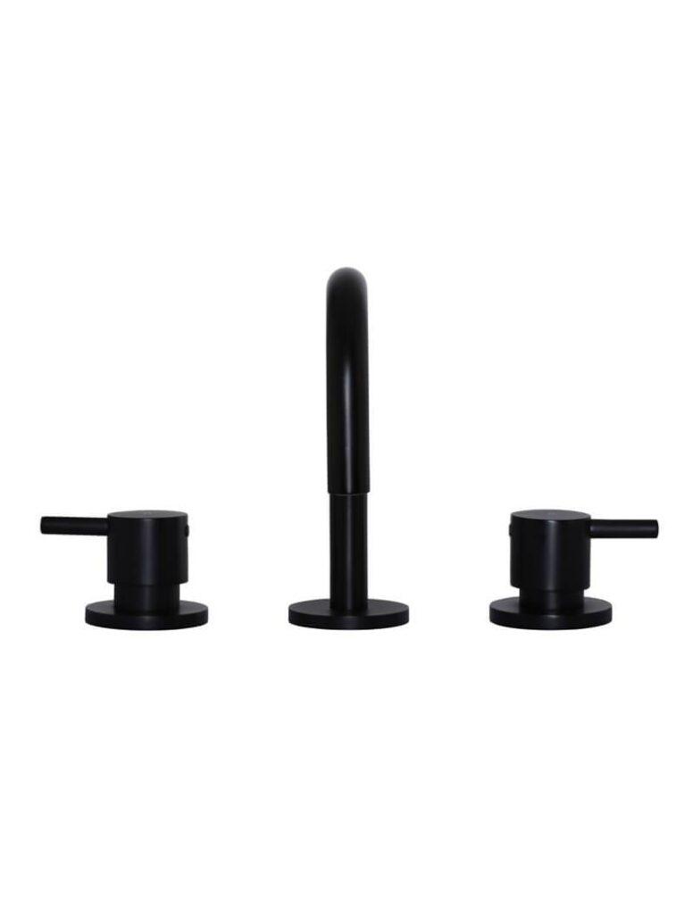 Matte Black 3-Piece Basin Tap | Meir Design